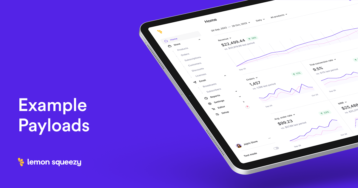 Docs: Example Payloads • Lemon Squeezy