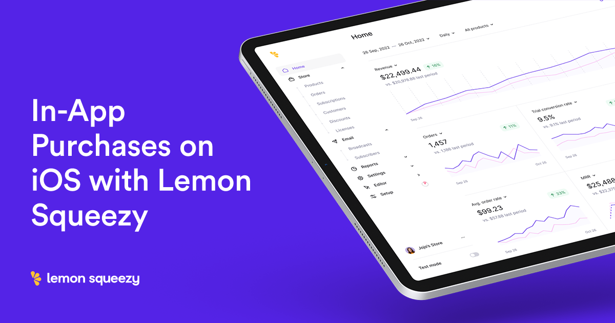 Guides: In-App Purchases on iOS with Lemon Squeezy • Lemon Squeezy