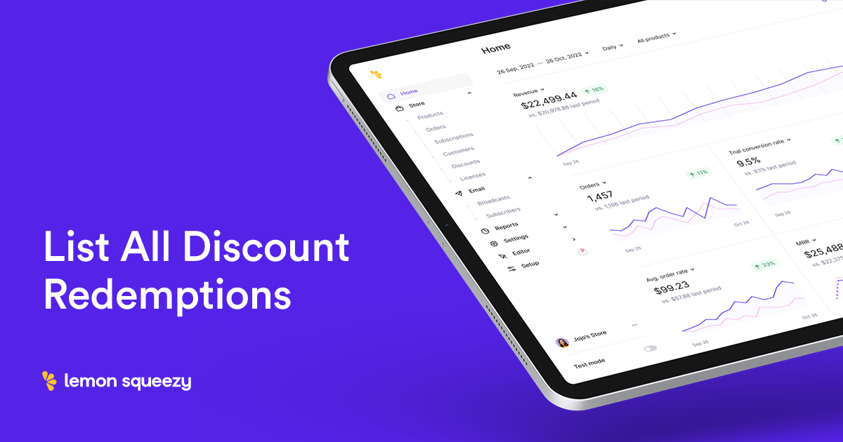 API Docs: List All Discount Redemptions • Lemon Squeezy