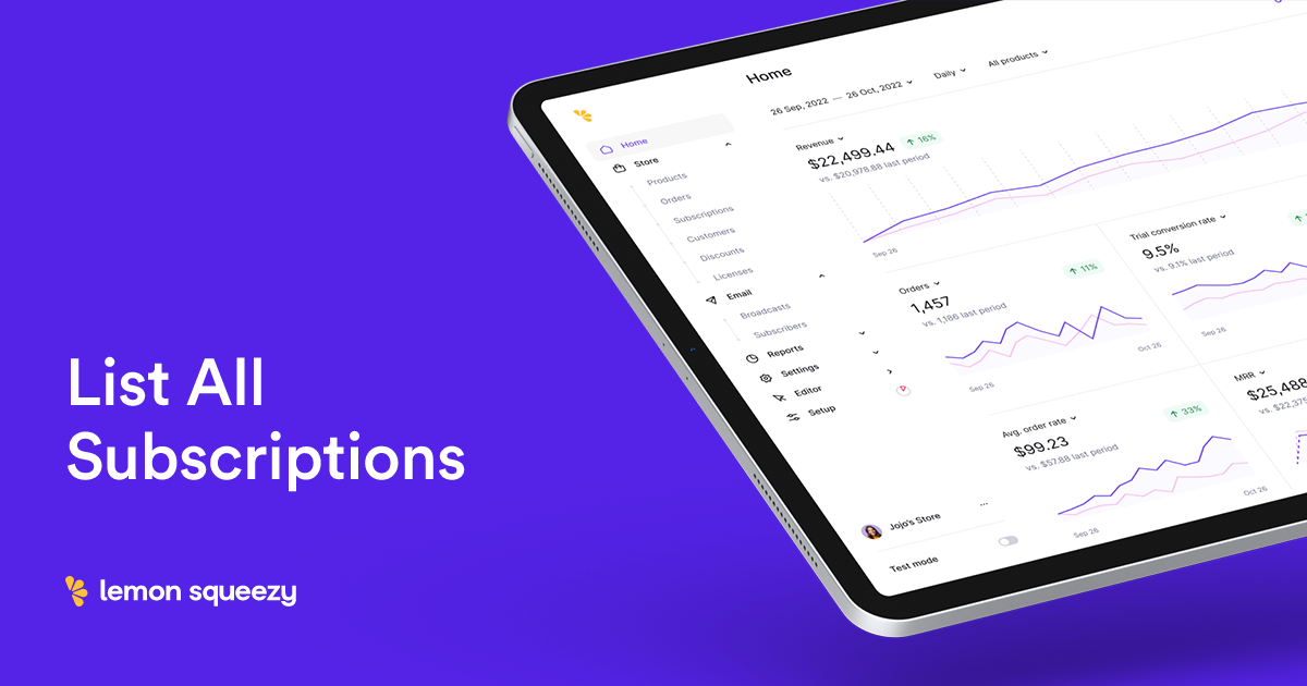 API Docs: List All Subscriptions • Lemon Squeezy