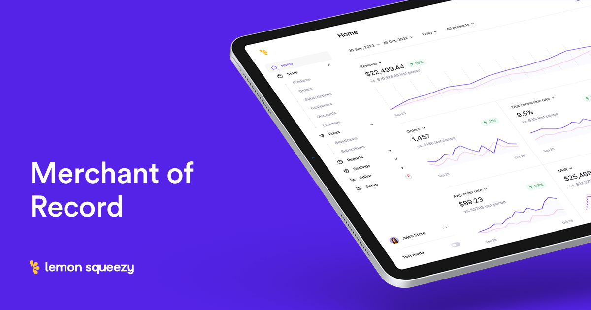 Docs: Merchant of Record • Lemon Squeezy