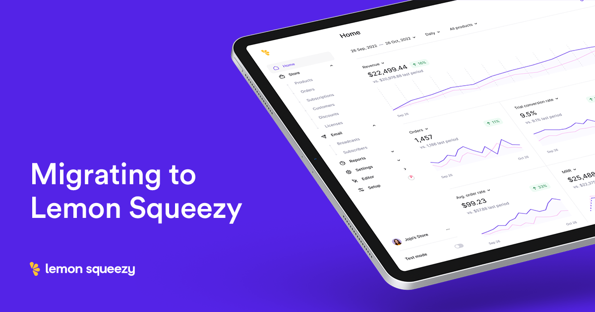 Docs: Migrating to Lemon Squeezy • Lemon Squeezy